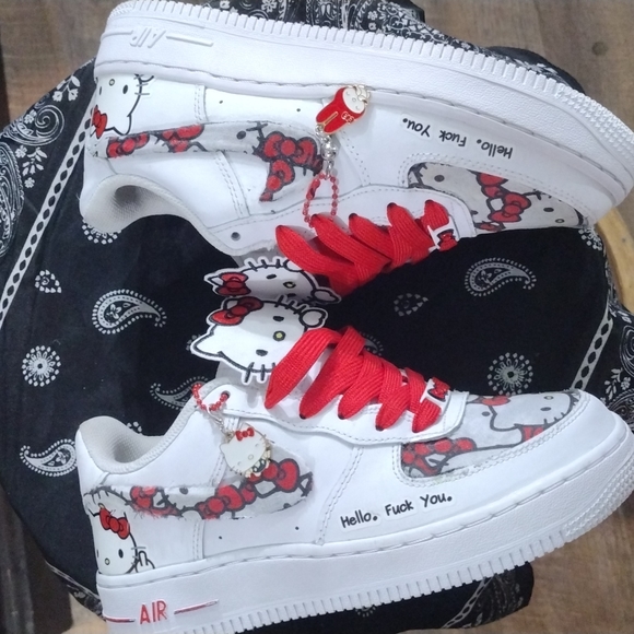 Nike | Shoes | Custom Hello Kitty Air Force S | Poshmark